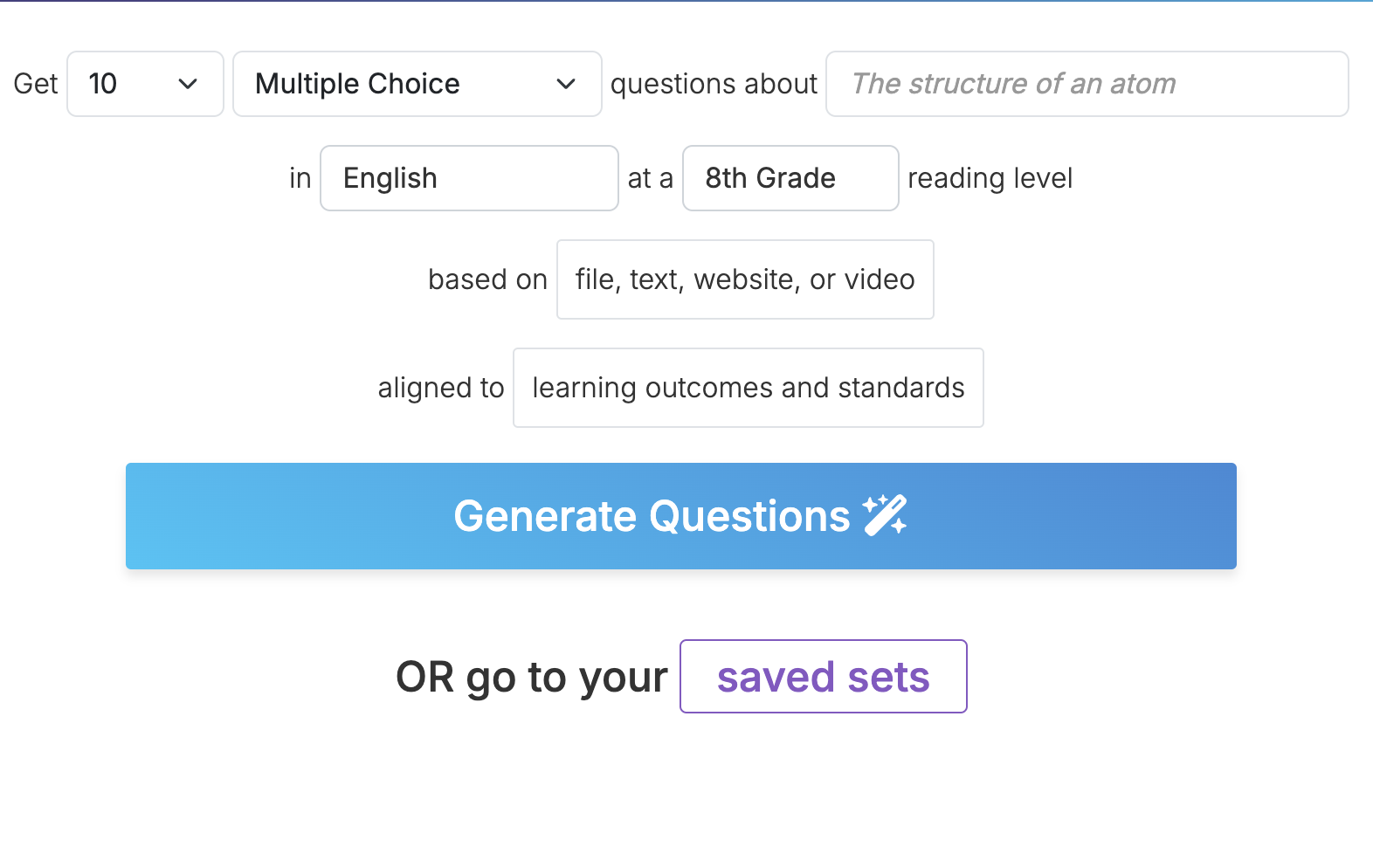 QuestionWell | Features | Generate Questions, Exports, Video Quizzes