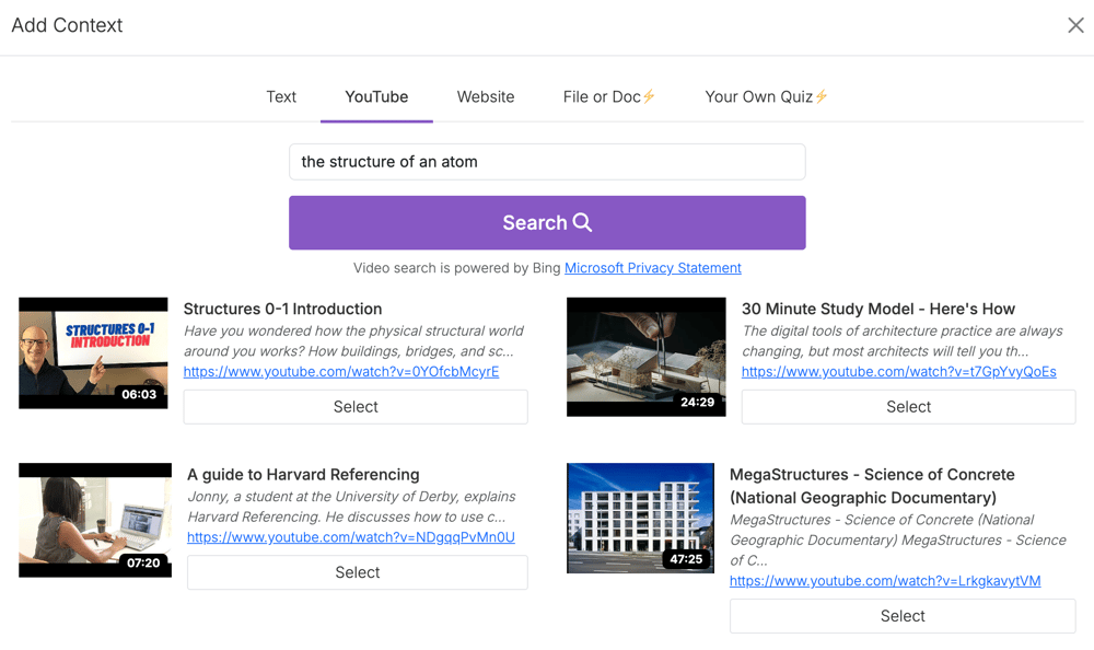 QuestionWell | Features | Generate Questions, Exports, Video Quizzes